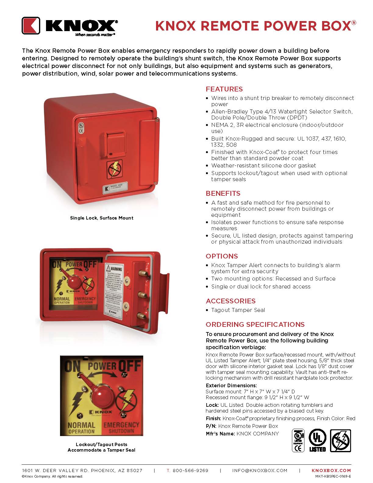 Emergency Key Box - Knox Rapid Access System